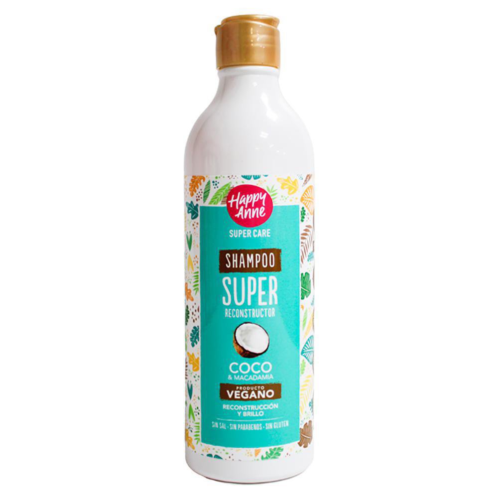 Shampoo Super Reconstrucción Coco Y Macadamia 340 Ml - Happy Anne - Cemaco