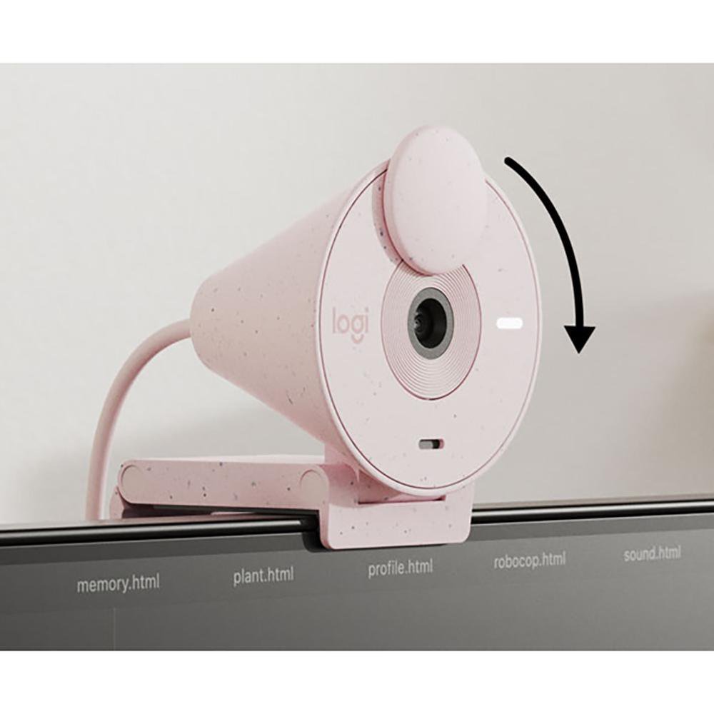 Cámara Web Rosa Con Corrección De Iluminación 1080P - Logitech - Cemaco