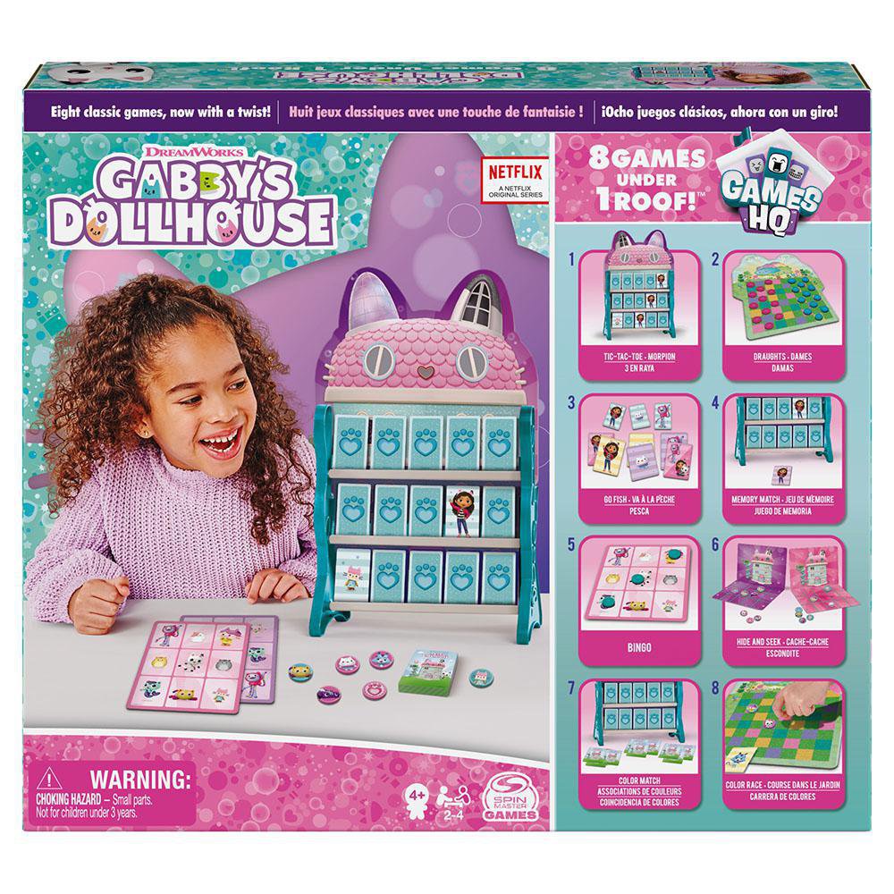 8 Games Under 1 Roof Gabby´s Dollhouse - Cardinal Kids - Cemaco