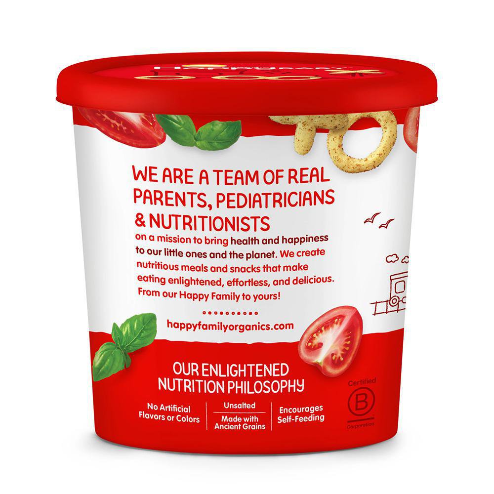 Snackers Tomate y Albahaca 42.5 G - Happy Baby - Cemaco