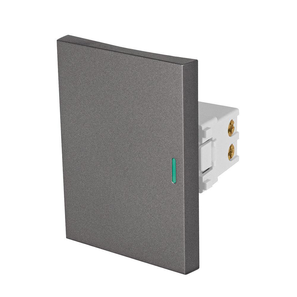 Switch Sencillo Acero Lisboa 3 Módulos - Volteck - Cemaco