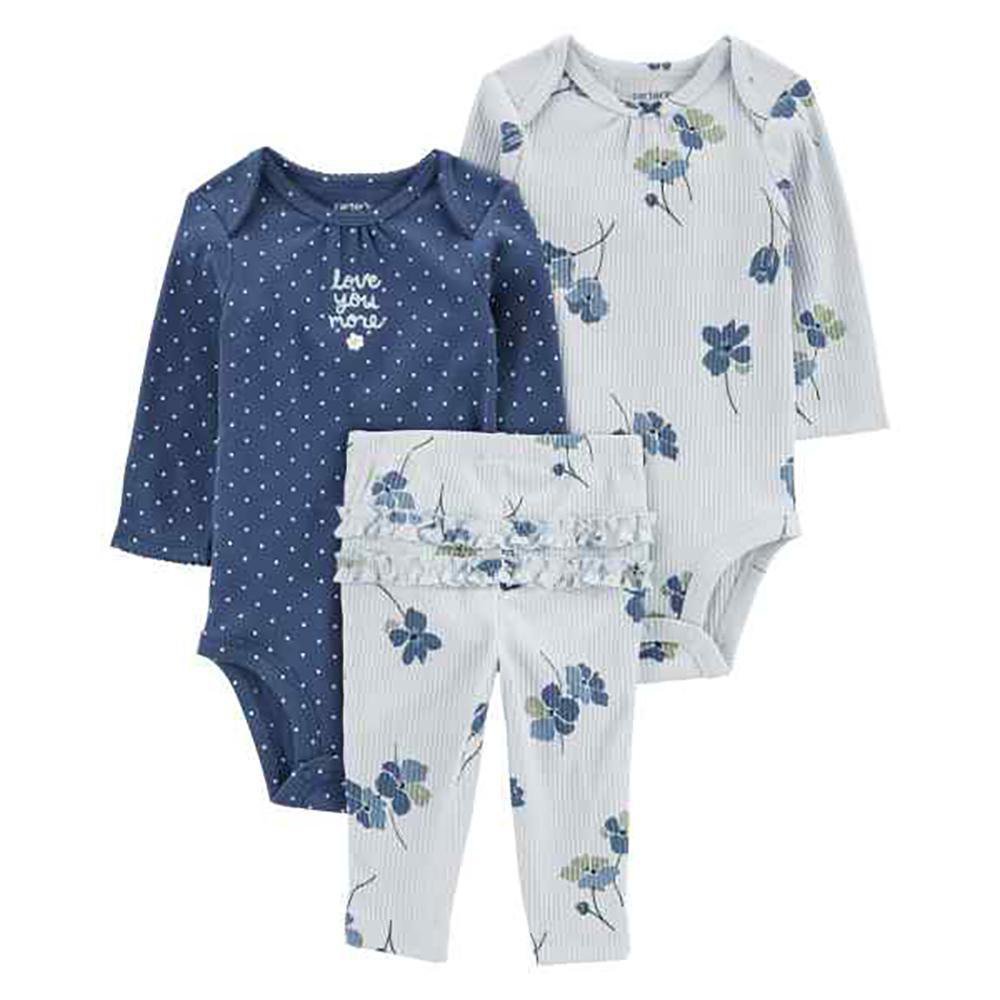 Set De 3 Pzas Para Niña Bodies Manga Larga Y Pantalón - Carters Varias ...