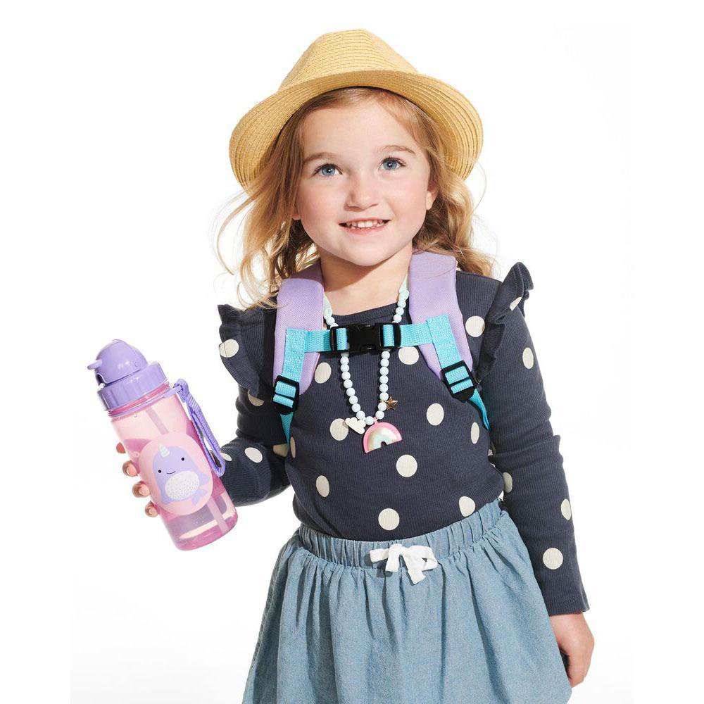 Botella Con Pajilla Diseño Narwhal De 12 Oz - Skip Hop - Cemaco