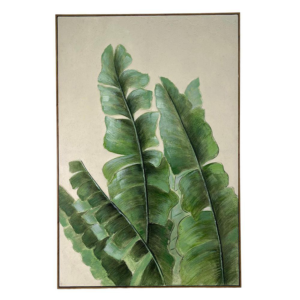 Cuadro Hojas Verdes 82x4.5x122 Cm - Concepts - Cemaco