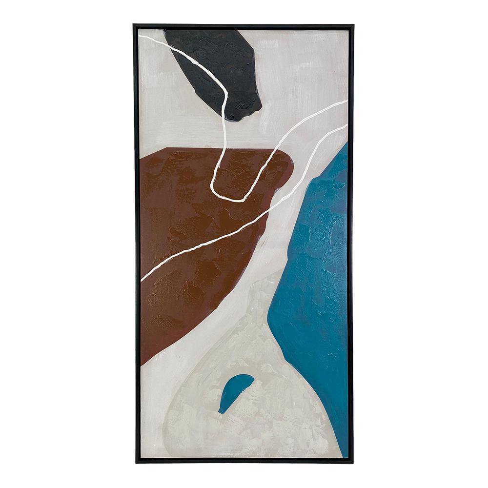 Cuadro Con Fondo Gris Y Línea Blanca - Cemaco