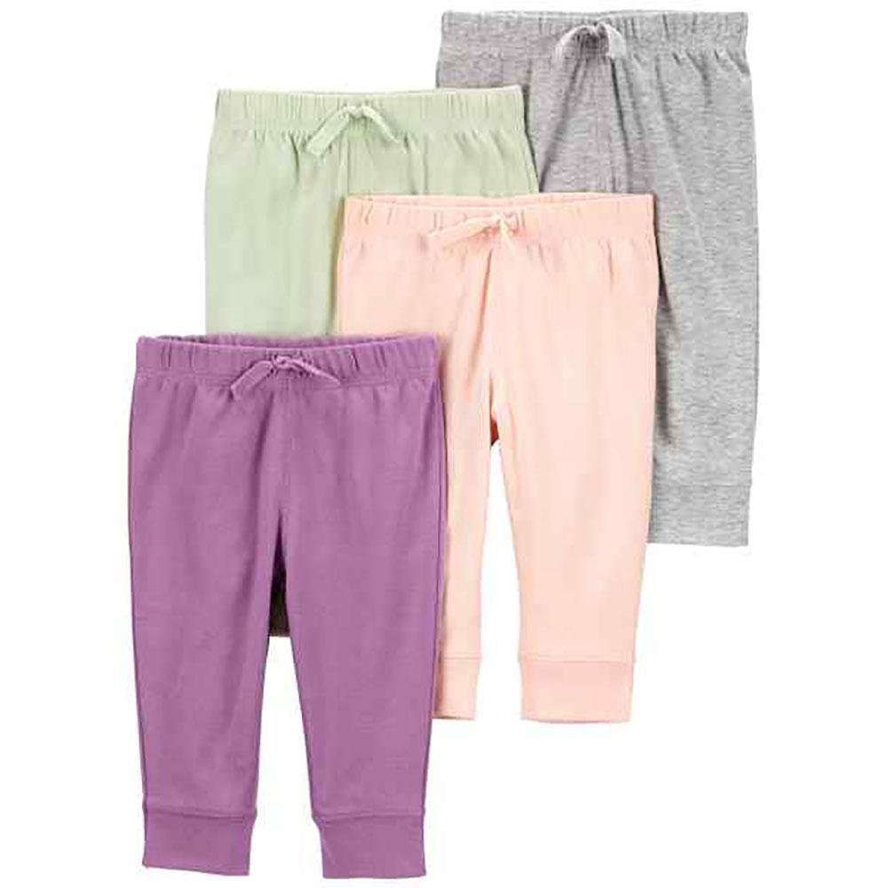 Set De 4 Pants Multicolores Para Niña - Carters Varias Tallas - Cemaco