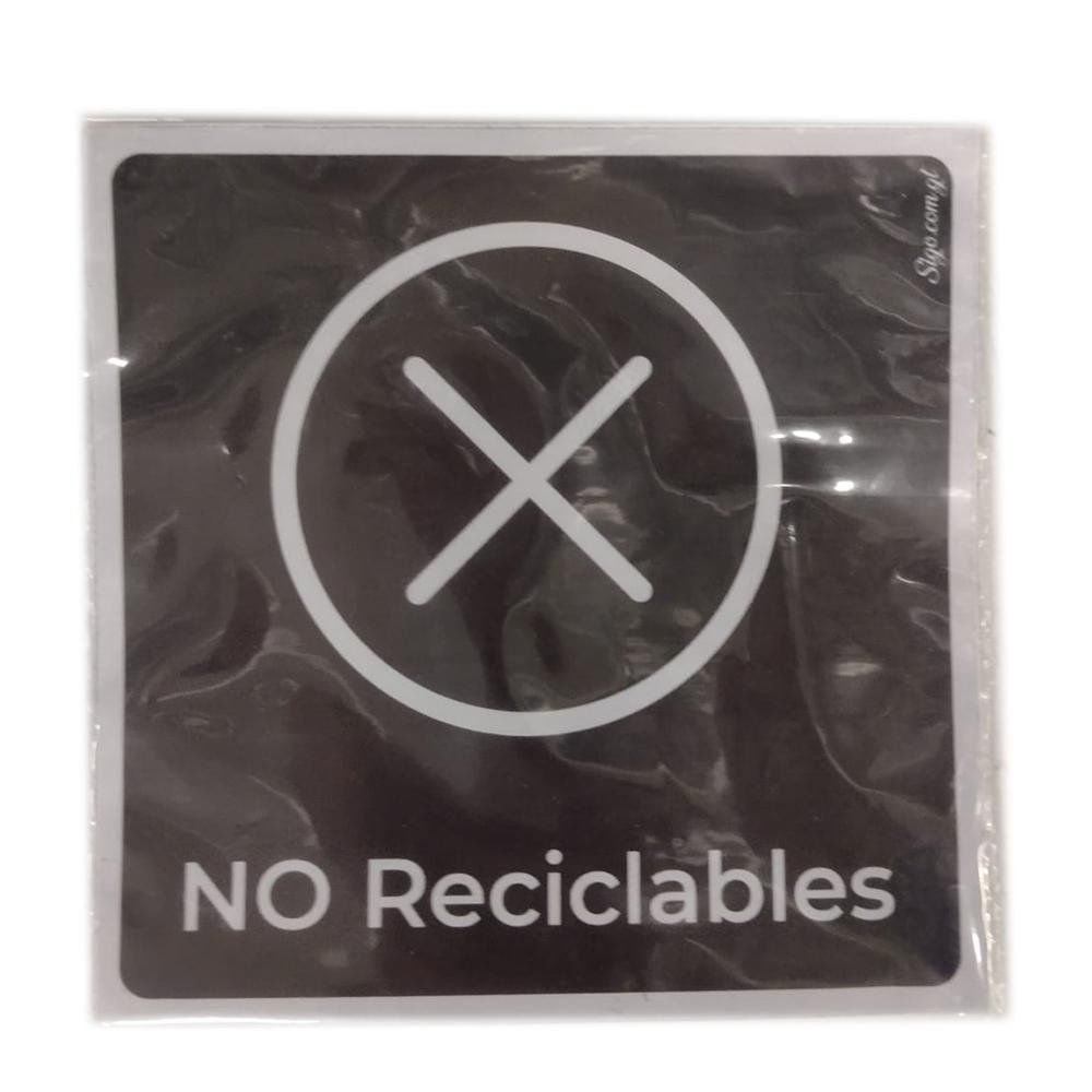Sticker Adhesivo "No Reciclable" 15x15 Cm - Sigo - Cemaco