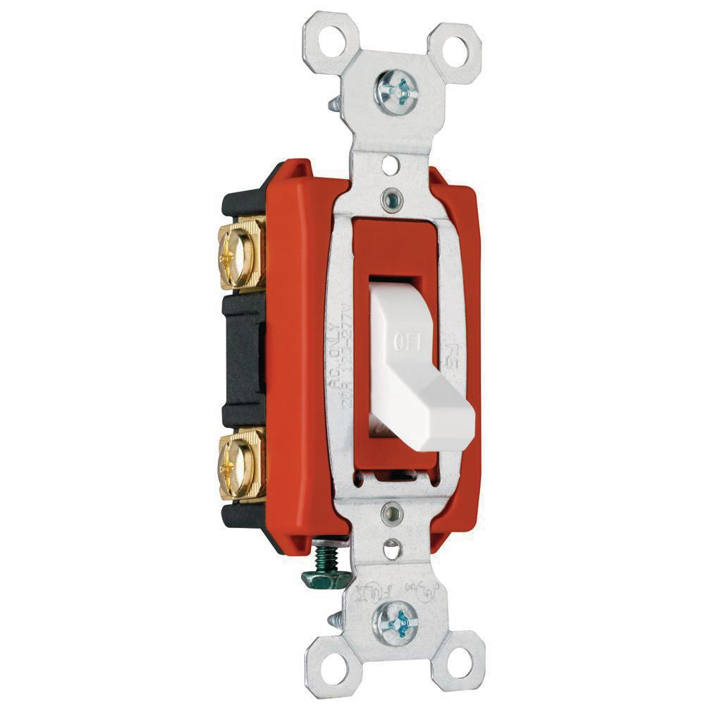 Interruptor de Empotrar Blanco y Naranja de 20 A 120 - 277 V - Legrand ...