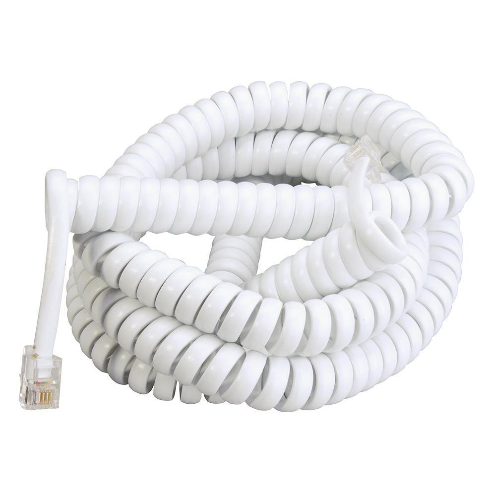 Cable Telefónico Rizado RJ11 Conectores Machos para Teléfonos Fijos ...