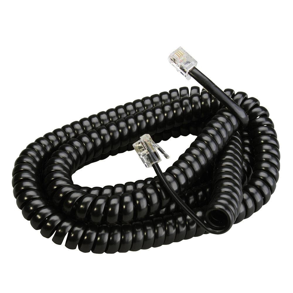 Cable Telefónico Conectores Machos Negro de 4 M - Ace Label - Cemaco