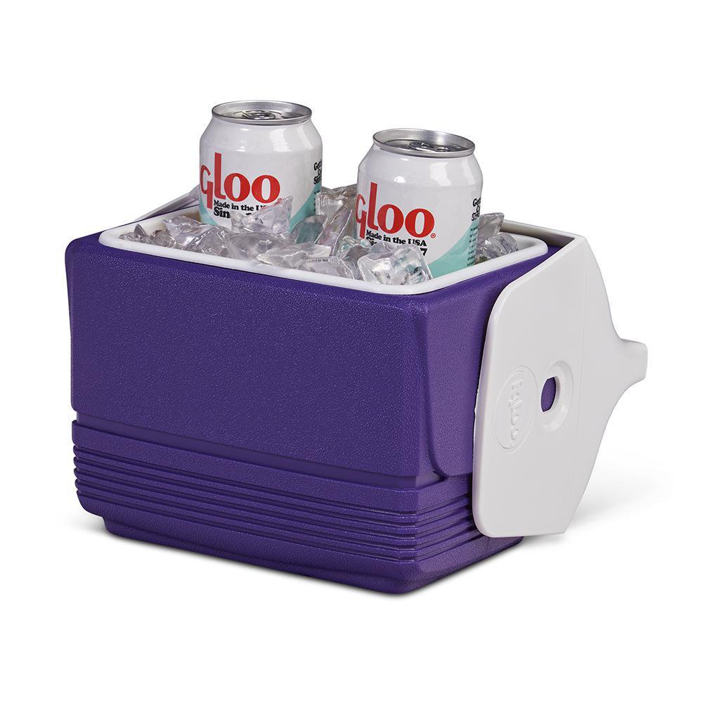 Hielera Mini Retro Blanco y Morado 6 L - Cemaco