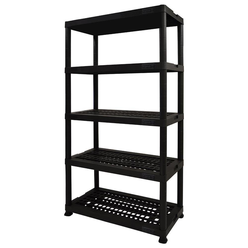 Estante de Plástico 5 Niveles Negro - Cemaco