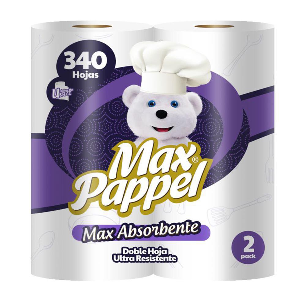 Papel Mayordomo Doble Hoja Ultra Resistente 2 Rollos - Max Pappel - Cemaco