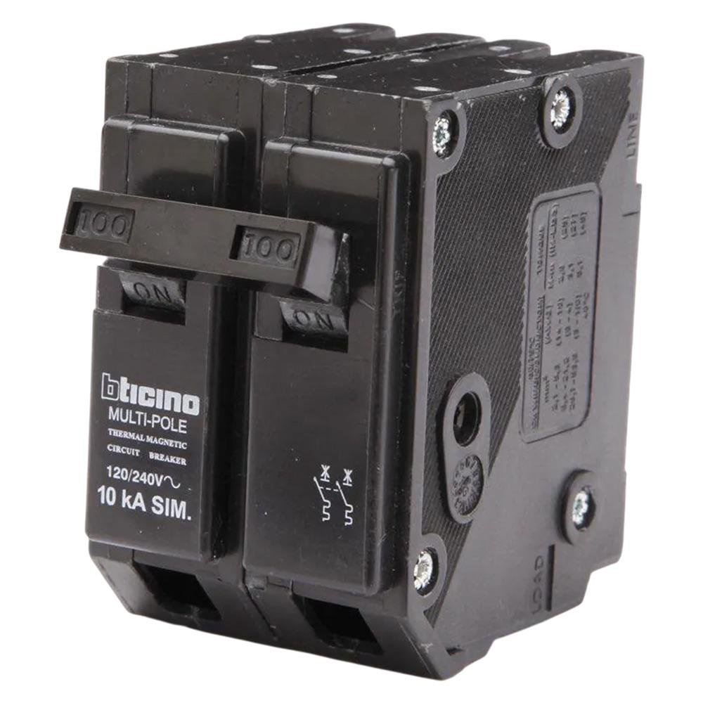 Flipón De 2 Polos 100A 120/240V - Bticino - Cemaco