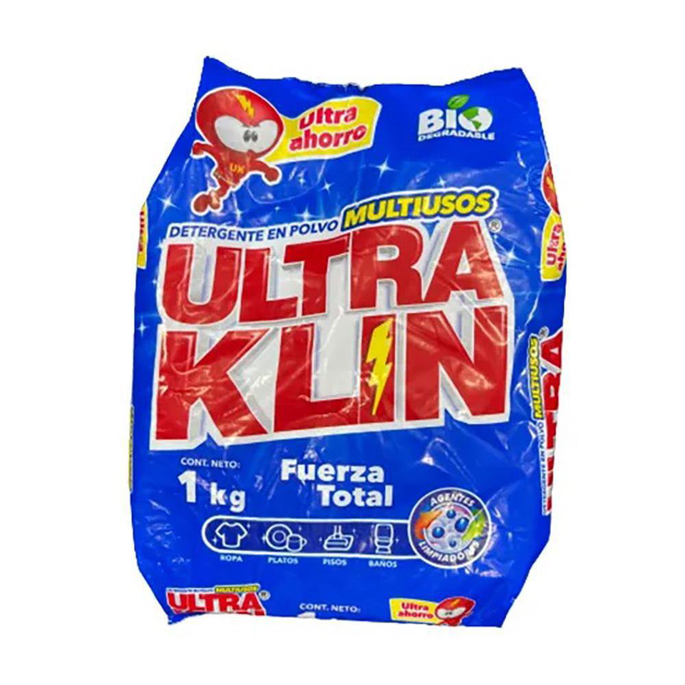 Detergente En Polvo 1 Kg - Ultra Klin Varias Líneas - Cemaco