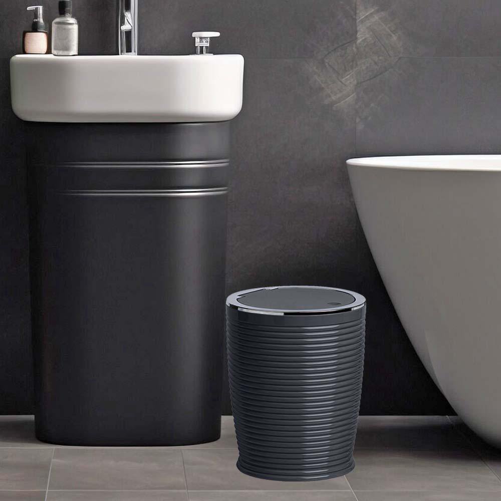 Basurero Elegance Gris Oscuro 5 L - Viva - Cemaco