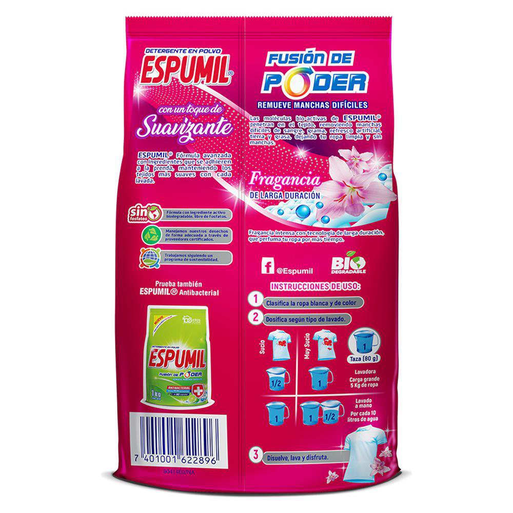 Detergente En Polvo 2 Kg - Espumil Varias Líneas - Cemaco
