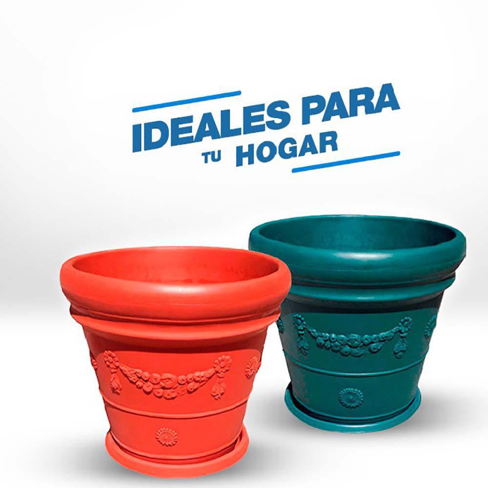 Maceta Plástica Verde - Rototec Varios Tamaños - Cemaco