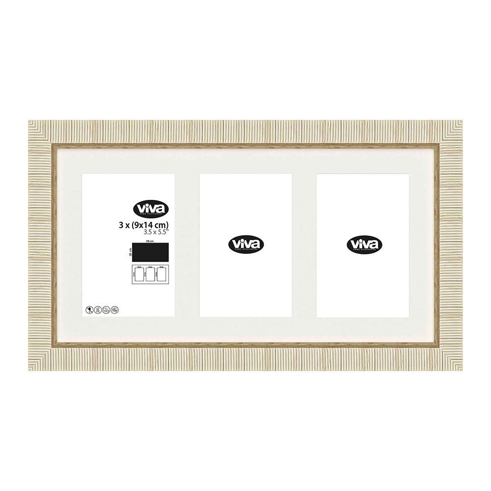 Marco para Fotos 38 x 20 Cm Marfil - Viva - Cemaco