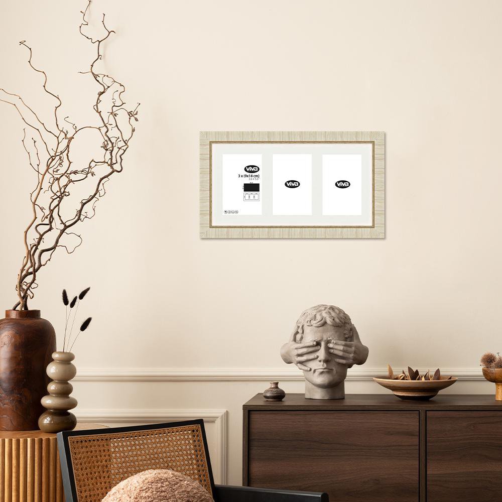 Marco para Fotos 38 x 20 Cm Marfil - Viva - Cemaco