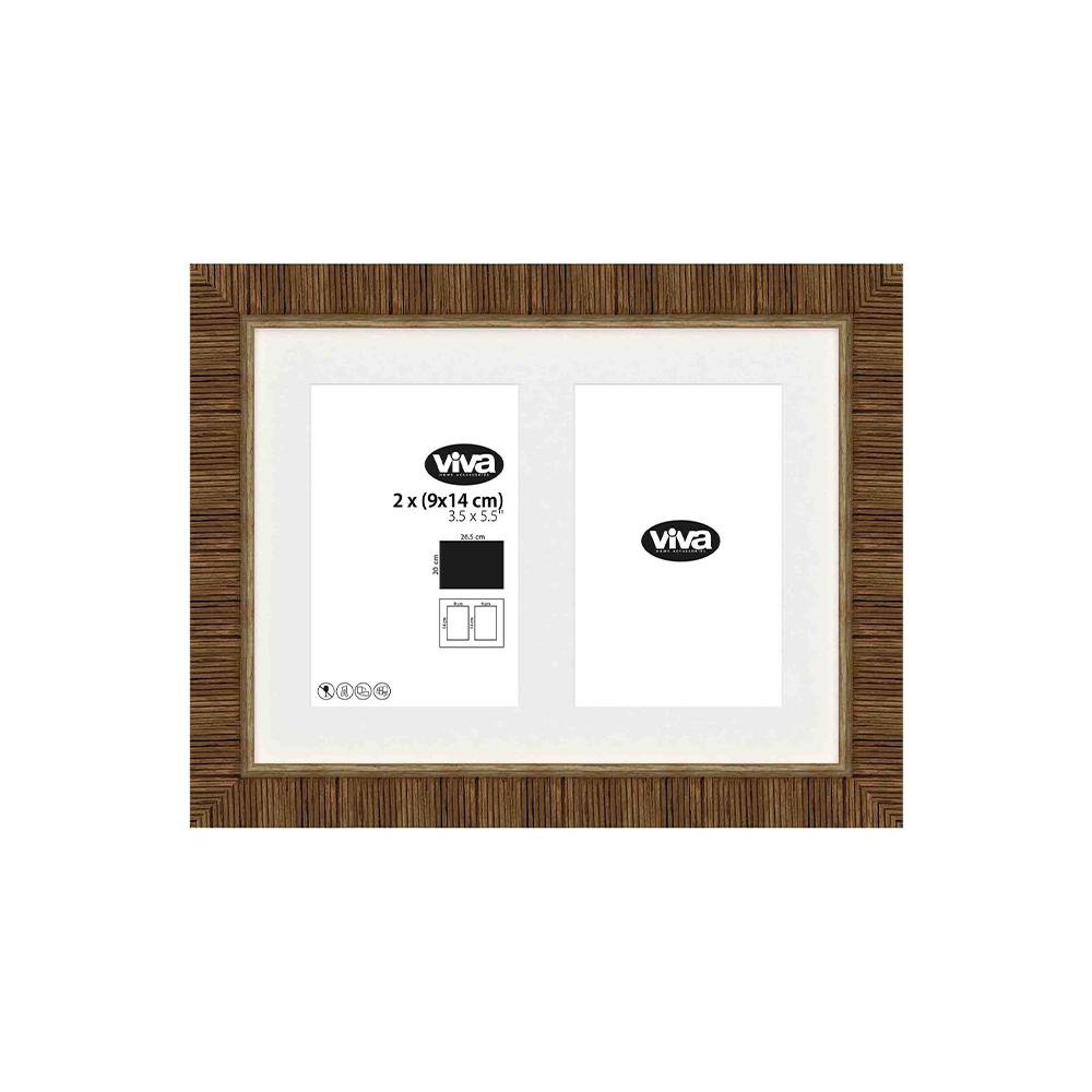 Marco para Fotos Doble Textura Madera Rústica - Cemaco