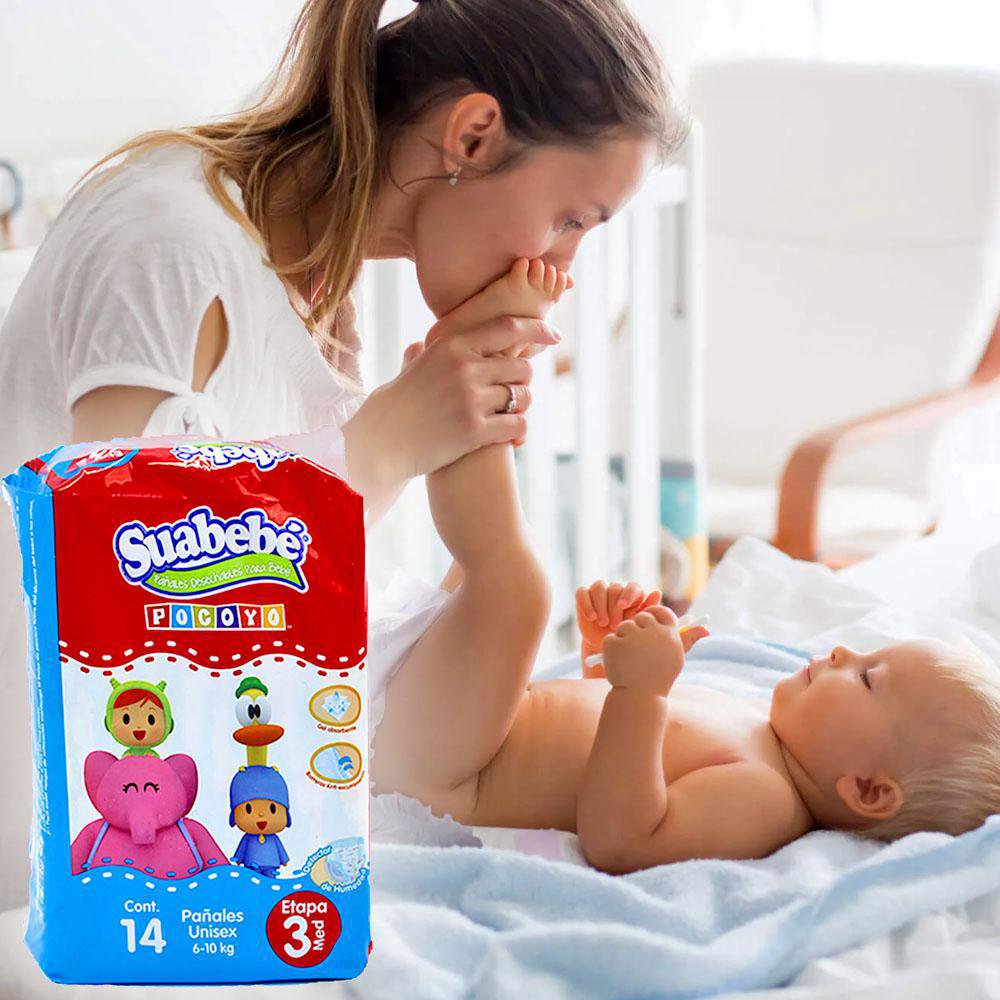 Pañal Desechable Pocoyo Talla M 14 Unidades - Suabebe - Cemaco